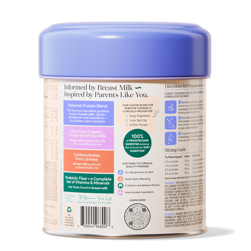 Whole Nutrition Infant Formula – ByHeart